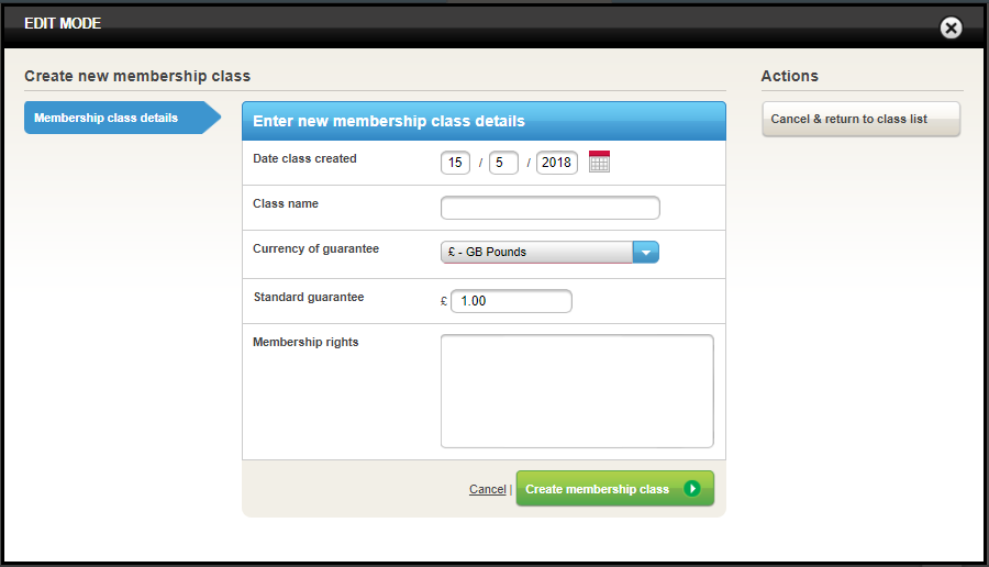 How Do I Create a Membership Class? – Inform Direct