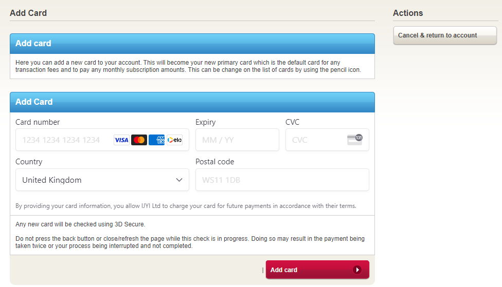 How do I add a Payment Card? – Inform Direct